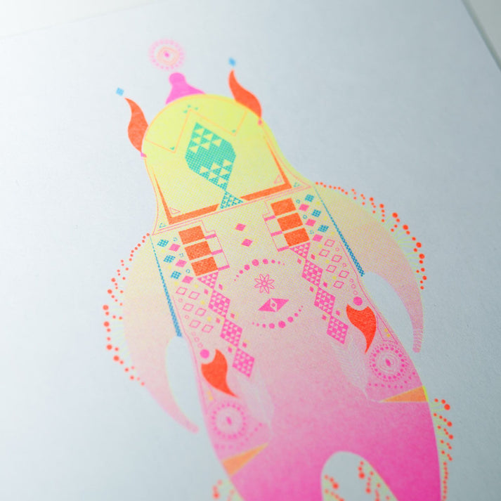 GOFU "KOMOKUTO"⁠Red / Risograph ver – PRINT + PLANT